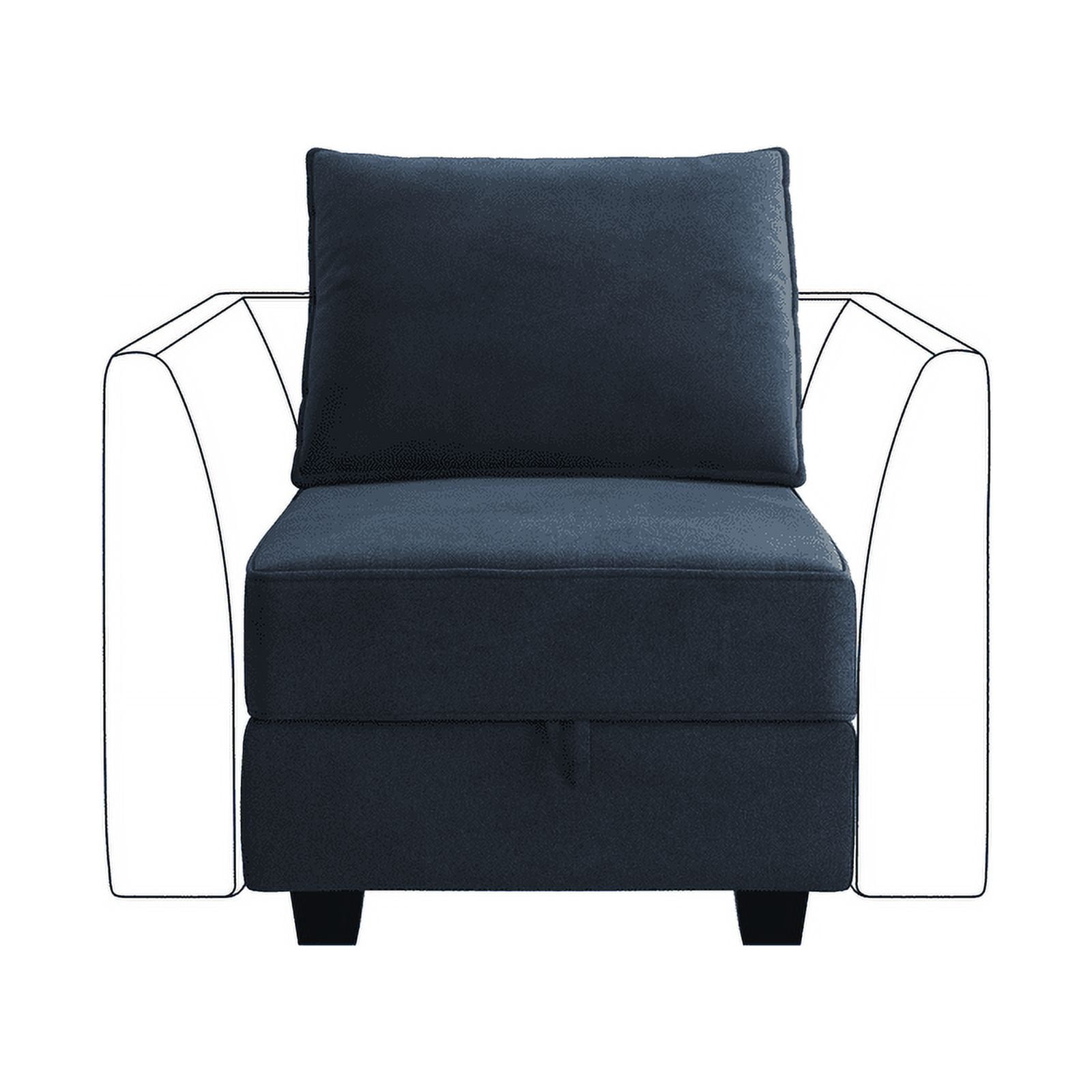 Click here for Honbay Velvet Armless Chair Middle Module For Modu... prices