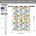 Dinosaur and Flower White Pattern Blackout Curtains,Triple Weaved ...