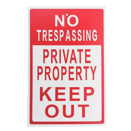 Home Decor 8X12" Metal No Trespassing Sign Private Property Keep Out Do ...