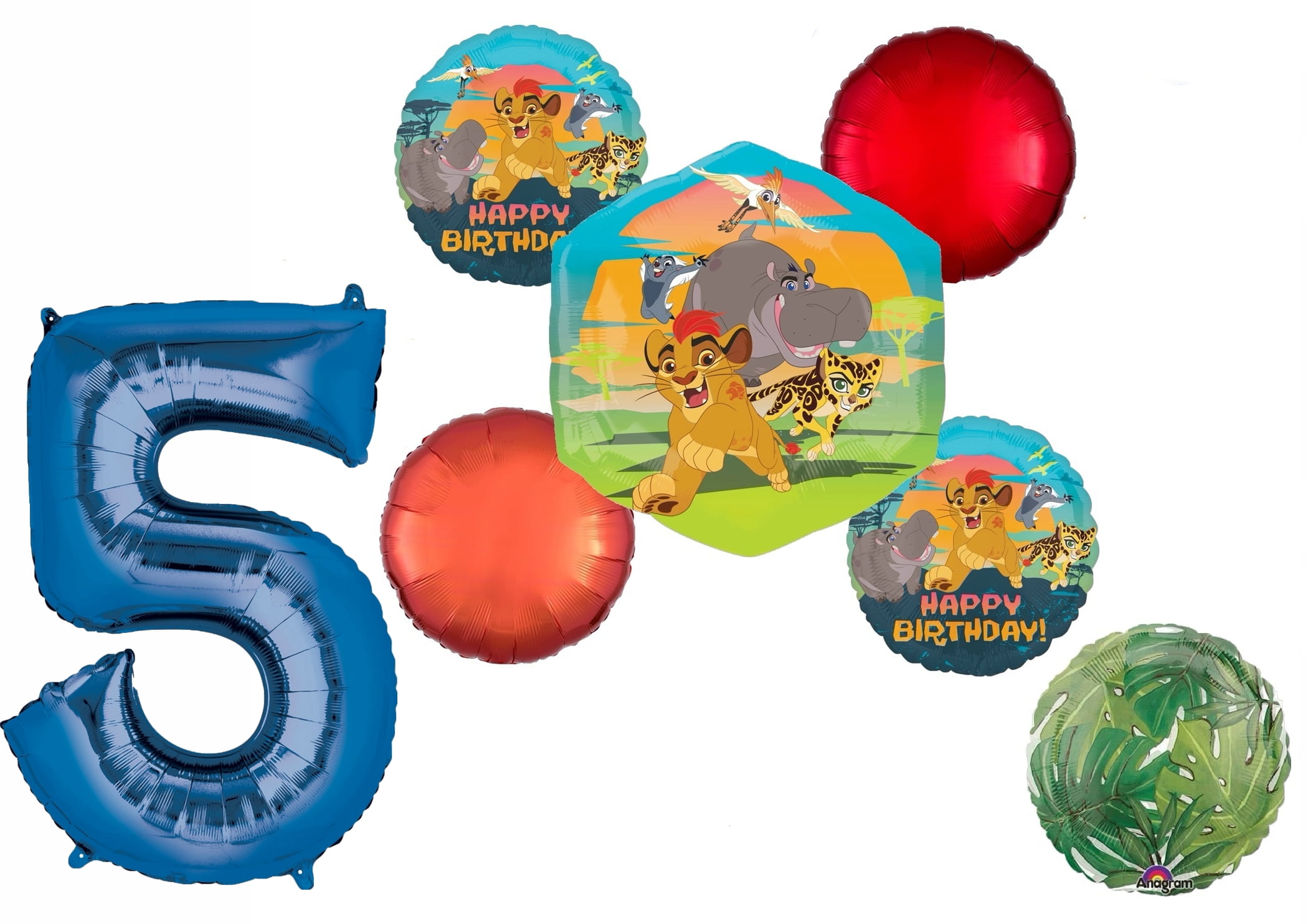 Buy lion guard lion king 5th birthday party balloon decoration supplies ...