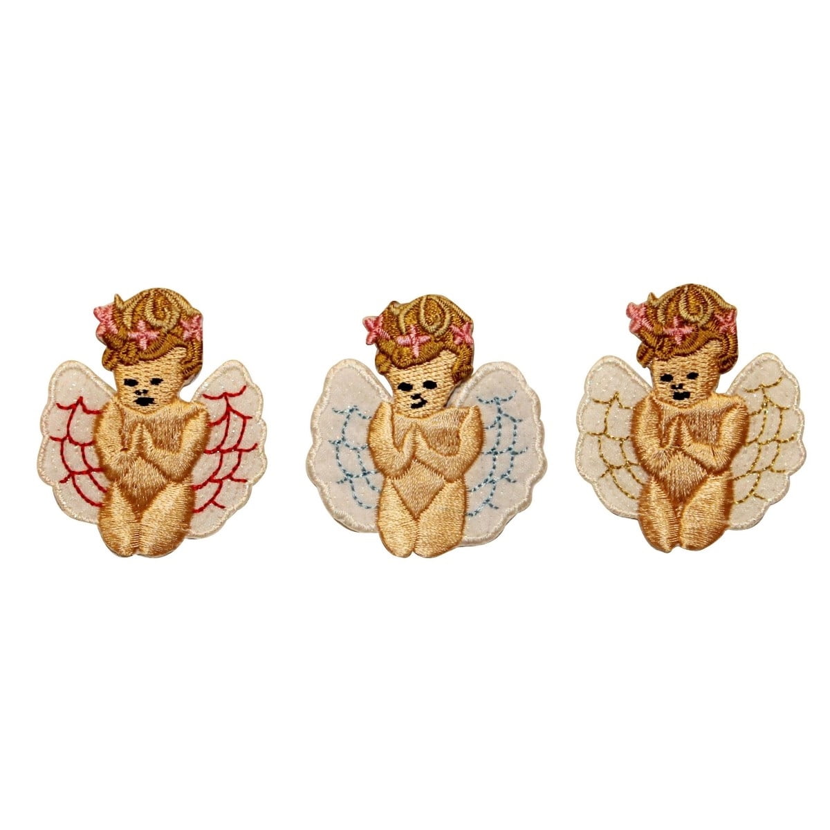 ID 0158ABC Set of 3 Baby Angel Patch Praying Child Embroidered Iron On ...