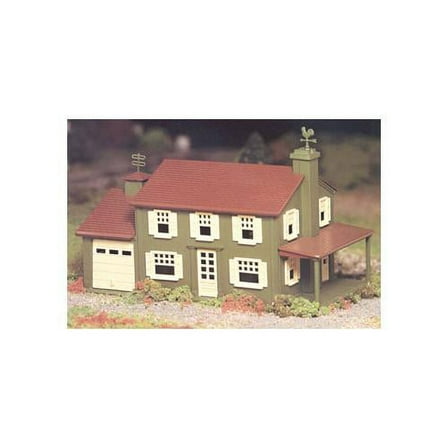 Life-Like Trains HO Scale Fire House Building Set, Model Railroad ...