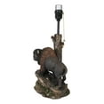 Rustic Western Plains Bison Buffalo Table Lamp on Sloped Rocks by Tree ...