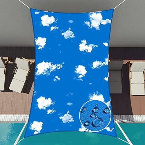 Sun Shade Sail Waterproof Shade Cloth 260GSM Fabric 95% UV Blockage ...