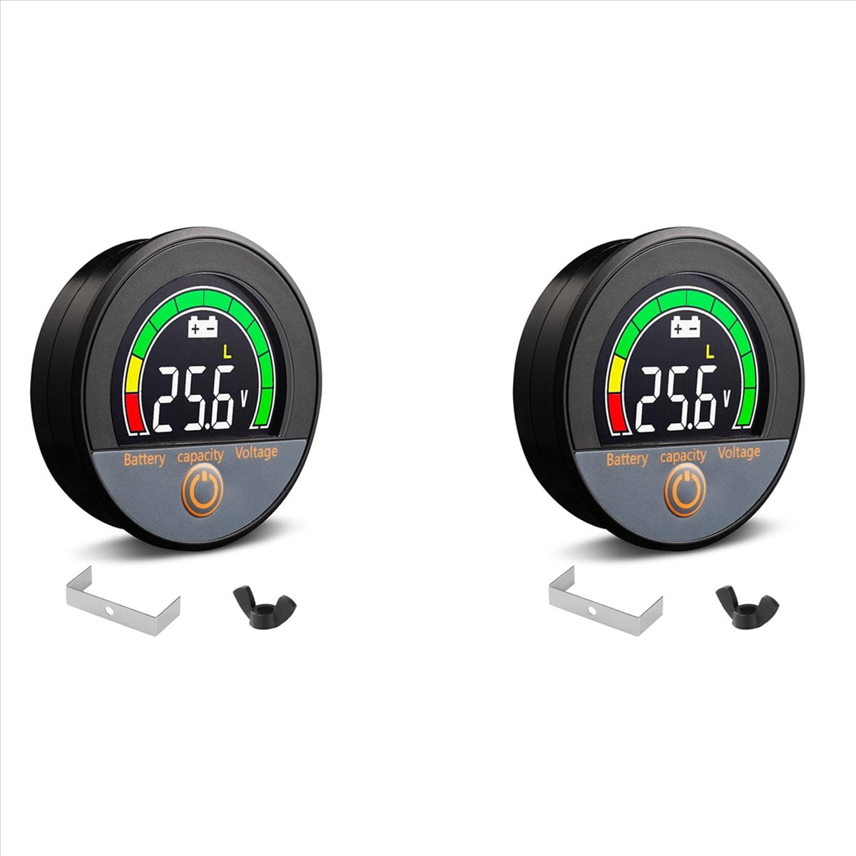 2X Medidor de Voltaje de Capacidad de Batería de 12 V, 24 V, 48 V, 60 V ...
