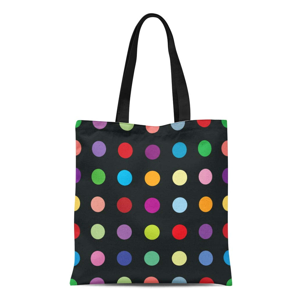 ASHLEIGH Canvas Tote Bag Dot Polkadots Poka Pattern Color Pokadot Polka ...