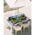 60x120 Inch Outdoor Tablecloth with Umbrella Hole Zipper Rectangle ...