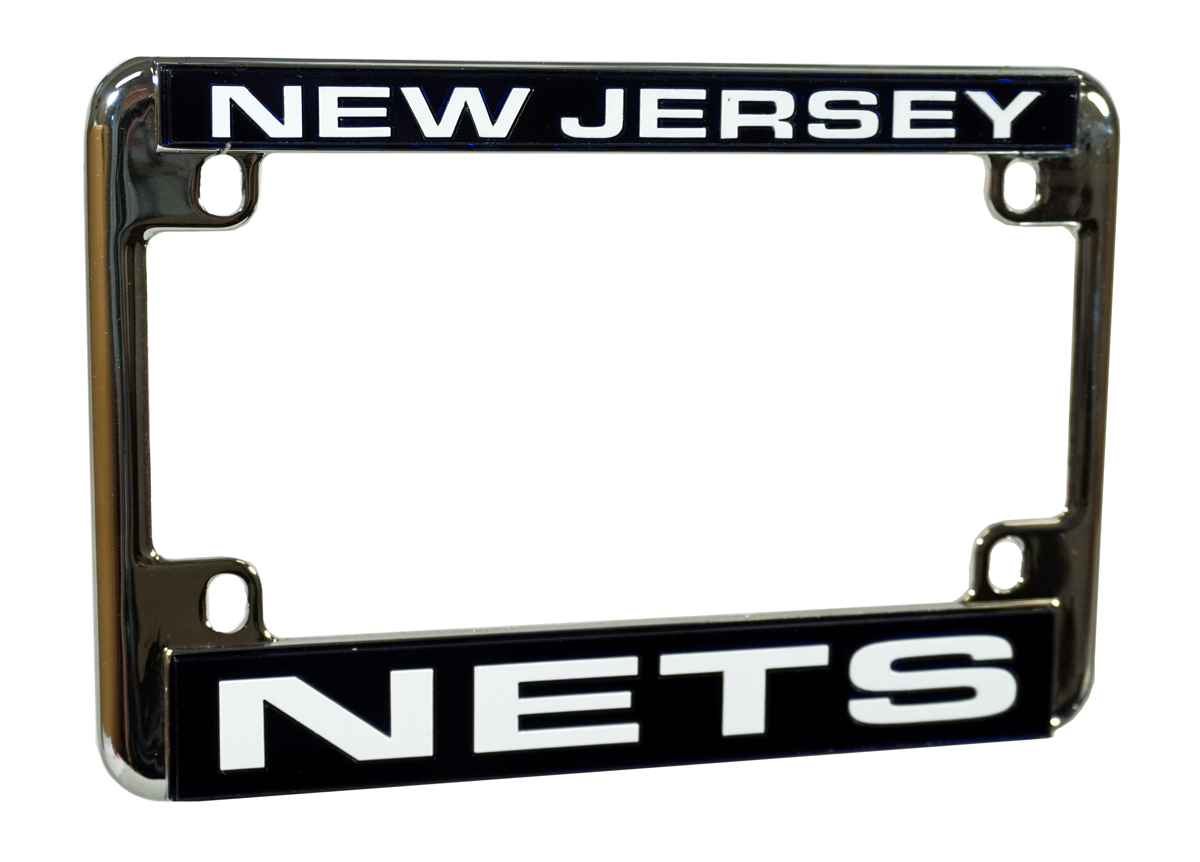 New Jersey Nets Chrome Motorcycle, RV or Trailer License Plate Frame ...