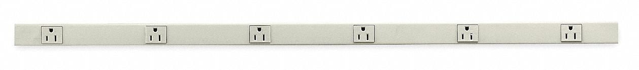 Hubbell Wiring Device-Kellems Prewired Raceway,6 Outlets,Ivory ...