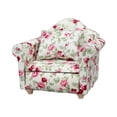 1/12 Miniature Sofa Model Furniture with Flower Pattern and Stable Base ...