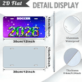 A 2D flat rectangular aluminum decorative sign. Theme "SOCCER 2026 ...