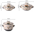 Ceramic Casserole Pot with Lid and Handles, Heat Vent Design Soup Stew ...