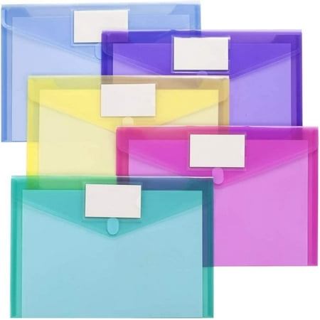 10 Pack Plastic Envelopes Poly Envelopes, Clear Document Folders ...