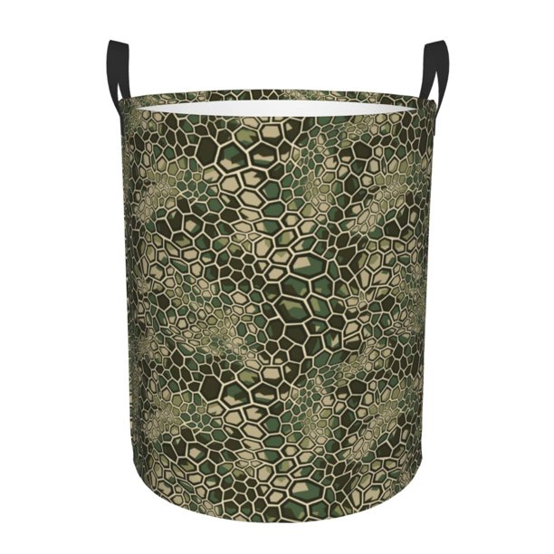Fotbe Green Snake Skin Cesto de Ropa con Asas, Cesto Impermeable de ...