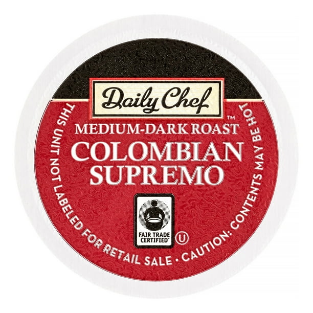 Daily Chef Colombian Supremo K-Cup Coffee Pods, Medium-Dark Roast, 100 ...
