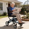 20Lbs Foldable Aluminum Wheelchair, 220LBS Load Bearing Shock Absorbing ...