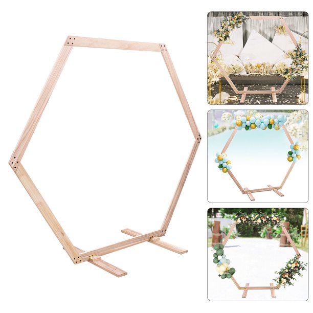 Miumaeov Wooden Wedding Arch, Retro Wedding Backdrop Stand for Wedding ...