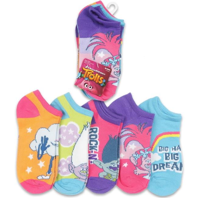New 219037 5 Pack 6-8 1 / 2 Trolls Socks (60-Pack) Apparel Cheap ...