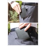 KALMORE Men's Genuine Leather RFID Blocking Flip-ID Window Travel ...