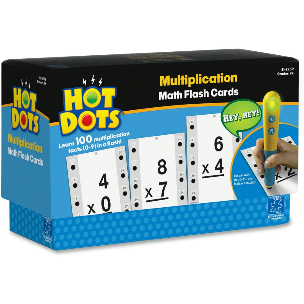 Hot Dots, EII2759, Hot Dots Multiplictn Flash Cards, 36, Multi ...