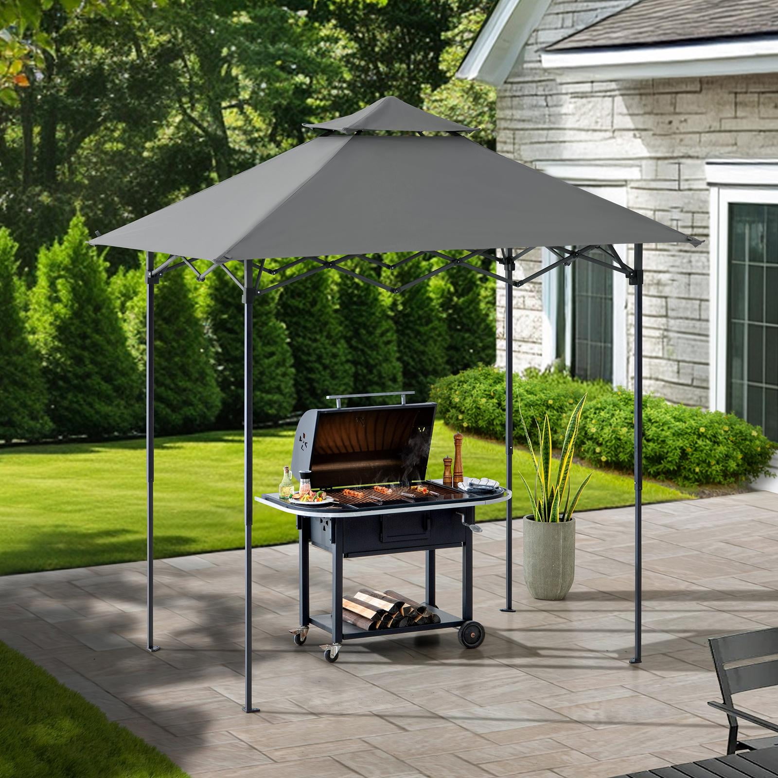 Click here for Sunjoy Group Sunjoy 8 X 5 Grill Gazebo Double Tier... prices