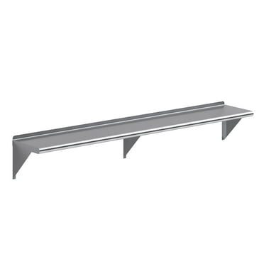 TROPOW Commercial Shelves, Stainless Steel, Metal Wall-Mounted Shelving ...