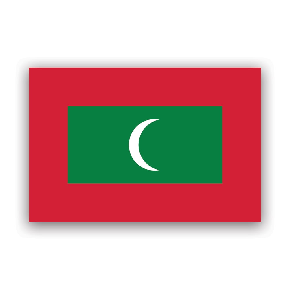 Maldivian Flag Sticker Decal - Self Adhesive Vinyl - Weatherproof ...