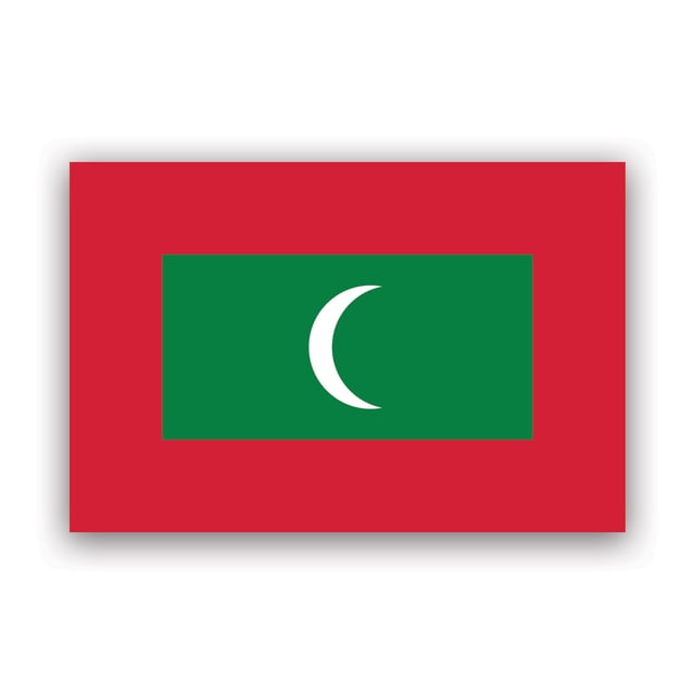 Maldivian Flag Sticker Decal - Self Adhesive Vinyl - Weatherproof ...