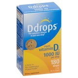 Ddrops® Adult Liquid Vitamin D3 Drops, 1000 IU Per Drop, 0.17 fl oz ...