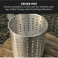 GasOne 30Qt Aluminum Stock Pot, Strainer Basket and Lid, Deep Fryer Pot ...