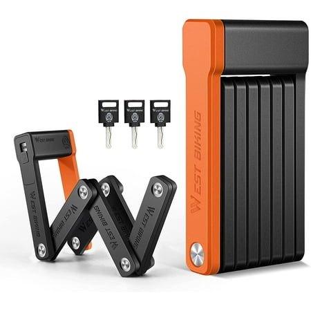 Bicycle lock with holder, folding lock bicycle 360 rotating lock head ...