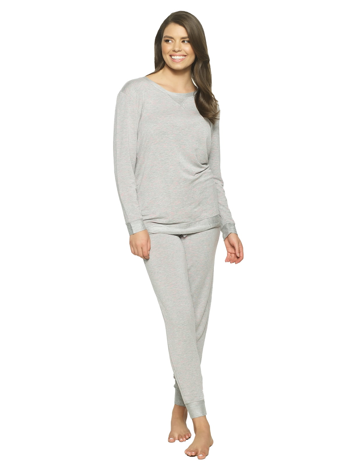 Felina | Taylor French Terry Lounge Set | Crewneck Top | Jogger Pants ...