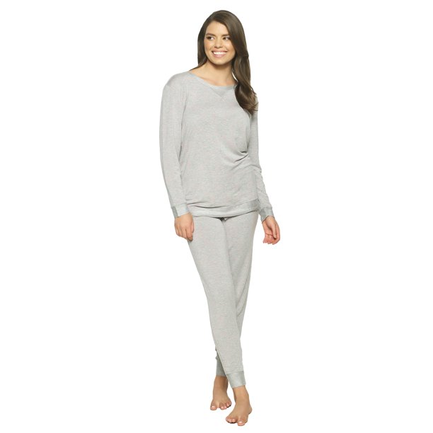 Felina | Taylor French Terry Lounge Set | Crewneck Top | Jogger Pants ...