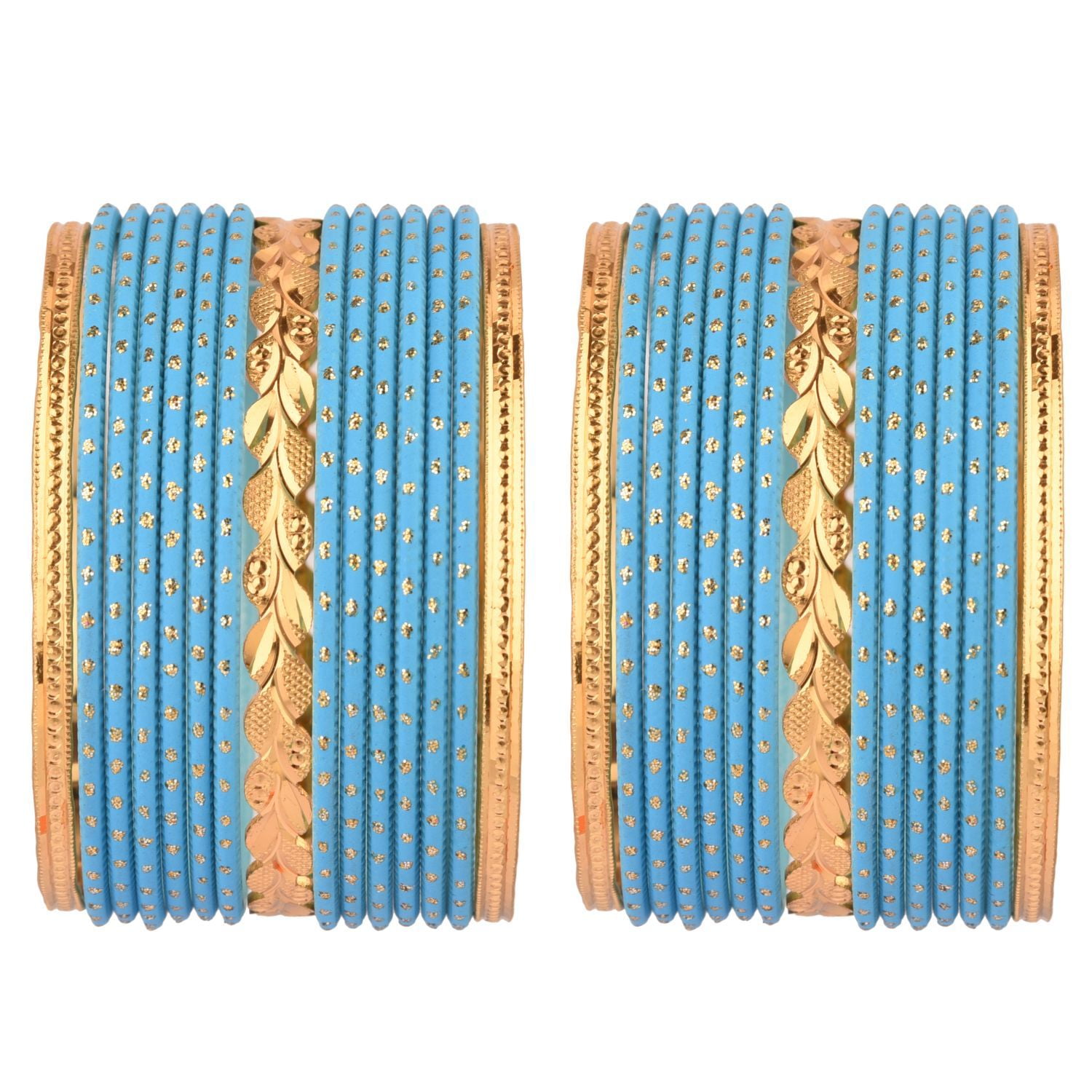 Efulgenz Indian Bridal Bangle Set for Wedding Gold Tone Leaf Shape ...