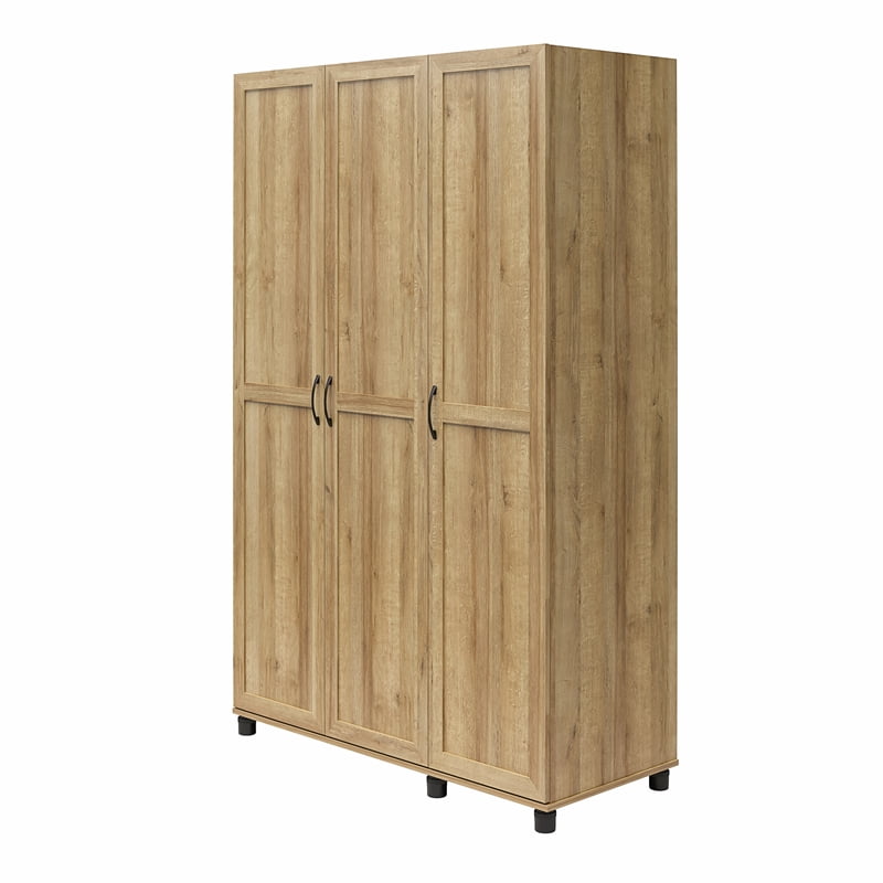 Systembuild Evolution Lory Framed 3 Door Wardrobe in Natural - Walmart.com