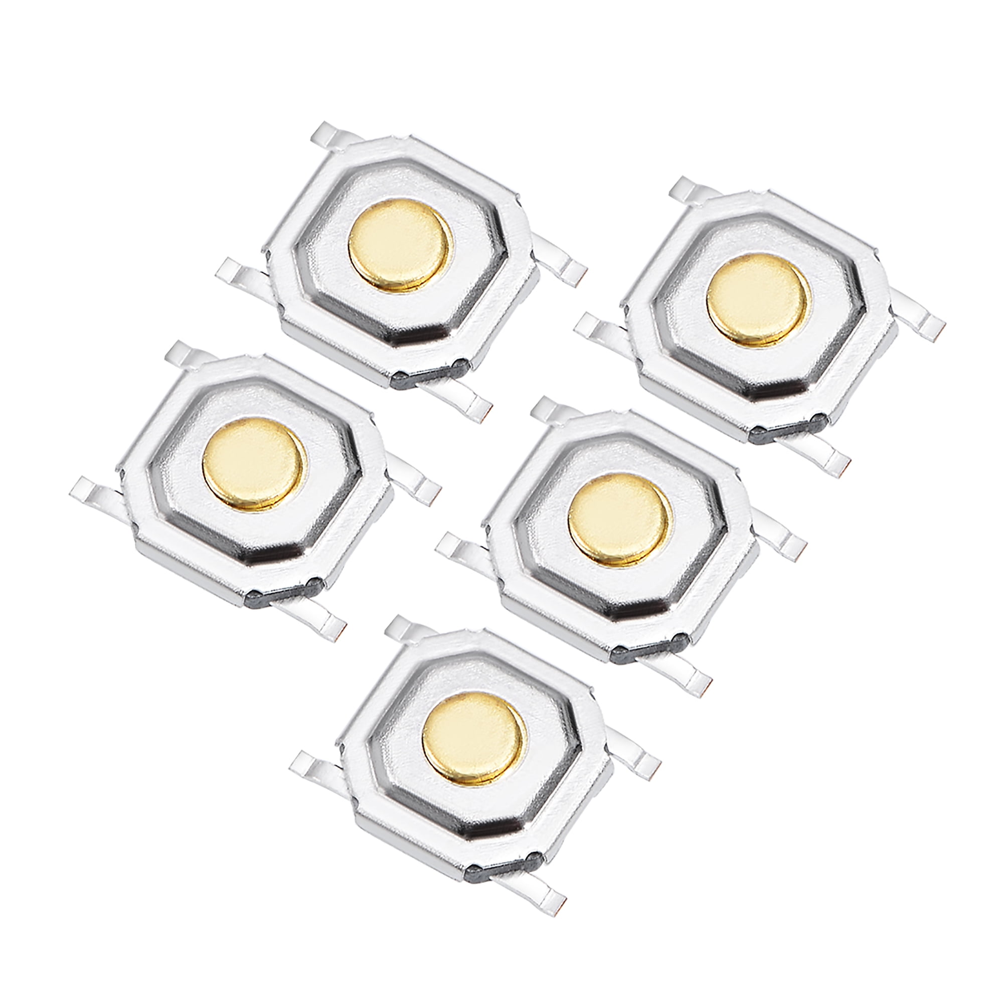 5PCS 5x5x1.5mm PCB Surface Mounted Devices SMT Mount 4 Pins Push SPST ...