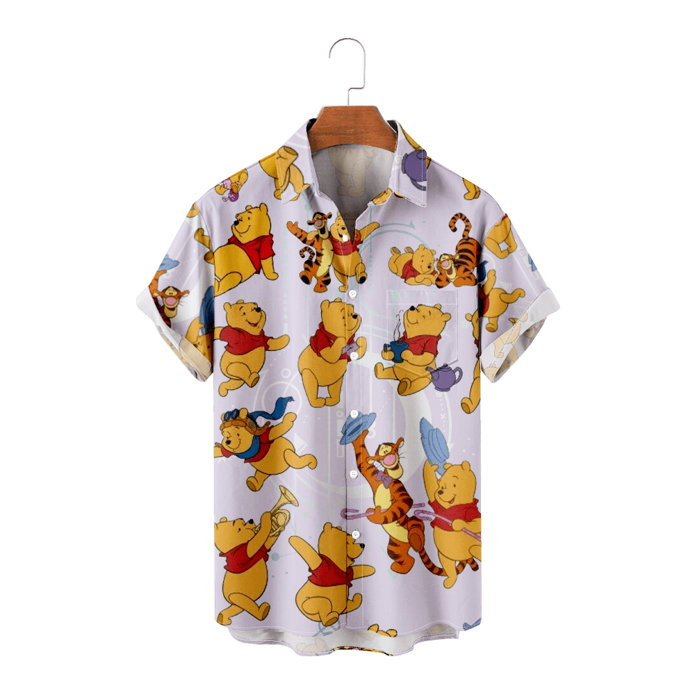 Winnie the Pooh Shirt Novelty Art Painted Animation Paint Shirt for ...