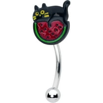 Body Candy 16G 316L Stainless Steel Black Purple Love Flower Labret ...