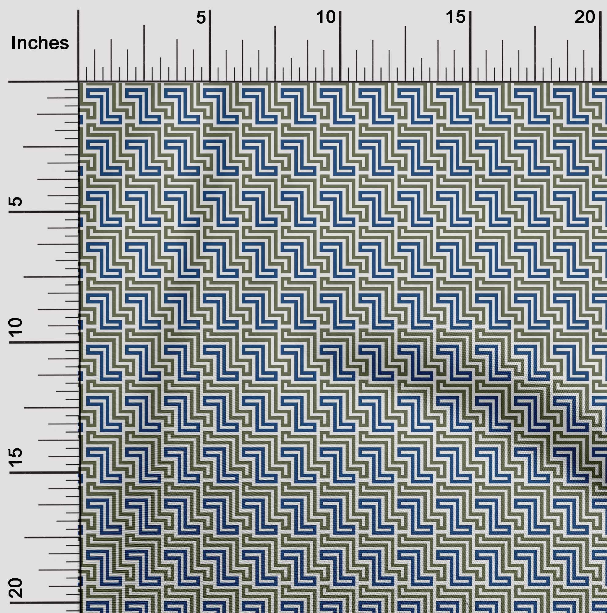 oneOone Cotton Silk Fabric Greek Key Geometric Print Fabric By The Yard ...