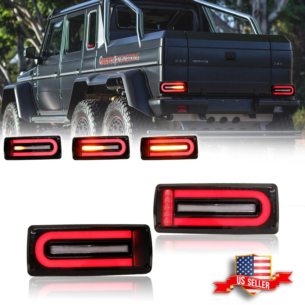GTINTHEBOX For Mercedes Benz W463 G-Class 1999-2018 AMG Smoked LED Rear ...
