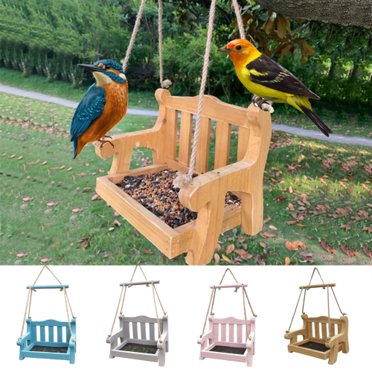 Amish-Made Porch Swing Bird Feeder, Eco-Friendly Poly Lumber Hanging ...