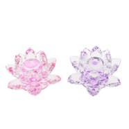 Qinghai Artificial Quartz Crystal Lotus Flower Figurine Wedding Party ...