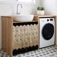 Abstract Stereo Cube Cabinet Curtains 35" W x 35" L Modern Gradient ...