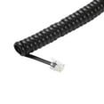 12 Feet Telephone Coiled Handset Cord, RJ22 (4P4C) Black - Walmart.com