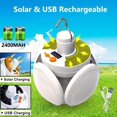 Deformable LED Bulb Folding White Spherical Solar LED Emergency Light ...