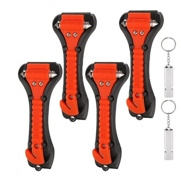 4 pack Car Window Breaker, Car Emergency Hammer Seat Belt Cutter, 2-in-1 Window Hammer Car ...
