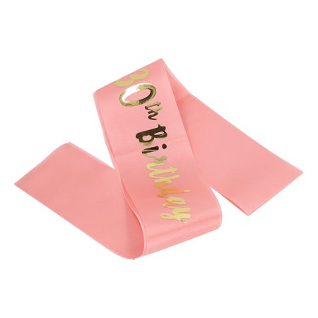 Pink Birthday Sash, Happy 30th Birthday Sash 10 Pieces Perfect Size For ...