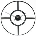 Infinity Instruments Astro Black Round Modern 24-inch Analog Wall Clock ...