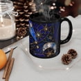 Celestial Black Ceramic Tea Coffee Mug, 11oz, 15oz, Starry Night ...
