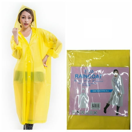Portable Reusable Men Women Emergency Waterproof Raincoat Canopy ...